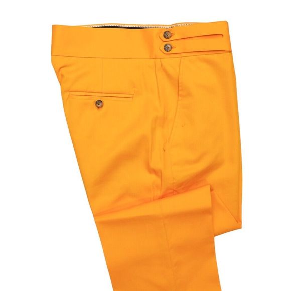 Chiragh Apparel | Pants | Mens Gurkha Pants Orange Cotton Slim High ...